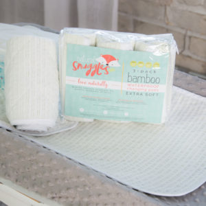 Baby Changing Table Pads made from Natural Bamboo - 3 Pack
